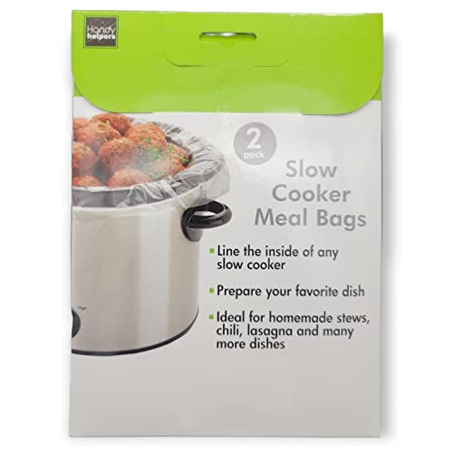 Handy Housewares Disposable Slow Cooker Liner Mess Saver Bags - Fits 3 to 8.5 Qt Round or Oval Pots (1 Pack (2 Bags))