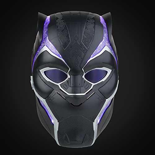 Marvel Legends Premium Electronic Role Play Helmet with Light FX and Flip-Up/Down Lenses, Black Panther Roleplay Item
