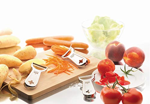 Kuhn Rikon Swiss Metal Peeler 4”, Stainless Steel