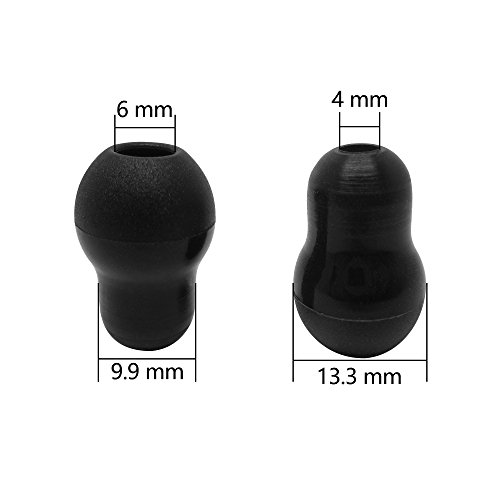 LUFOX 2 Pair Black Color Silicone Ear Tips Earbud Replacement for Littmann Stethoscope ¡