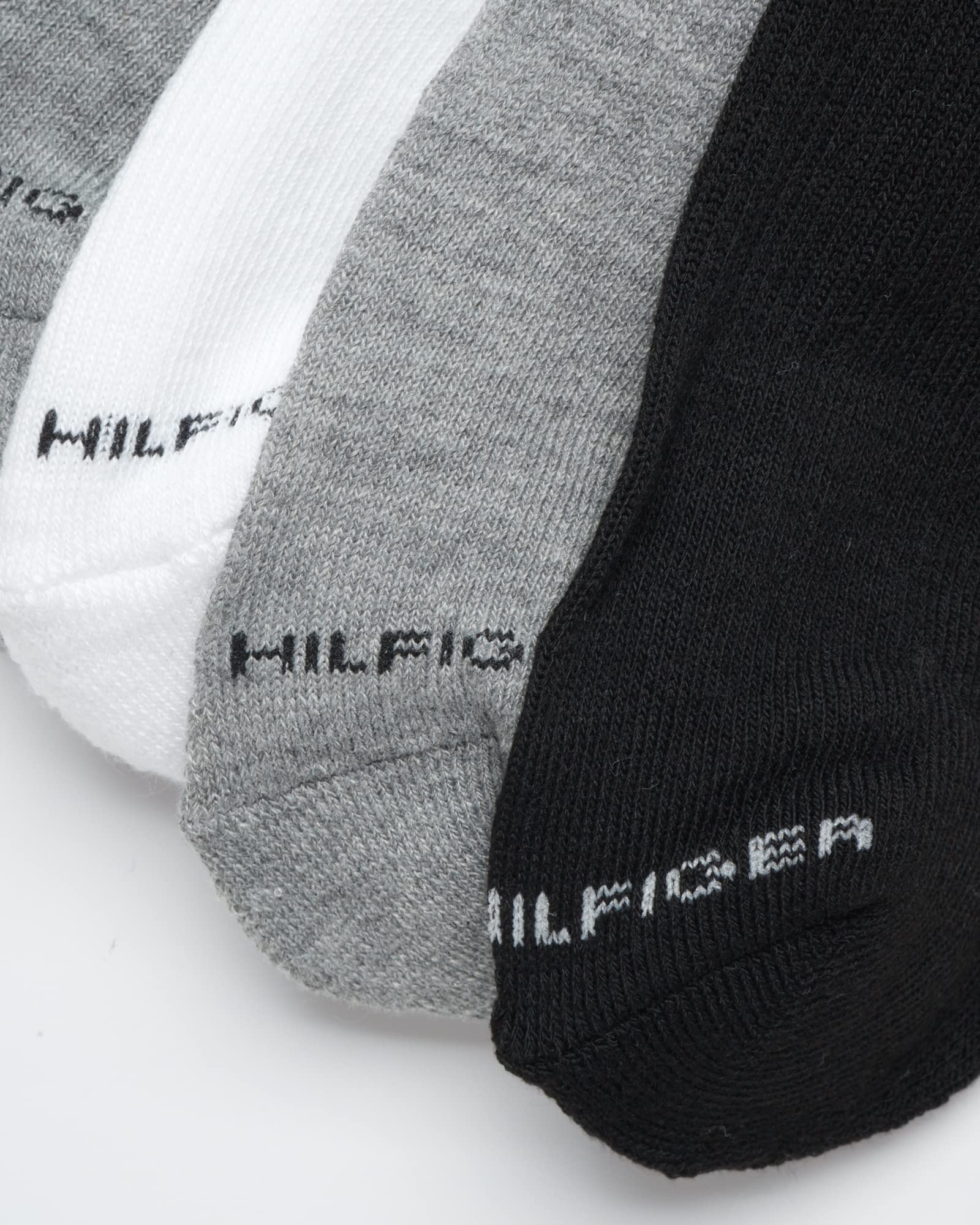 Tommy Hilfiger Men's Athletic Socks - Cushioned Crew Socks (10 Pack), Size 7-12, Black/White/Grey