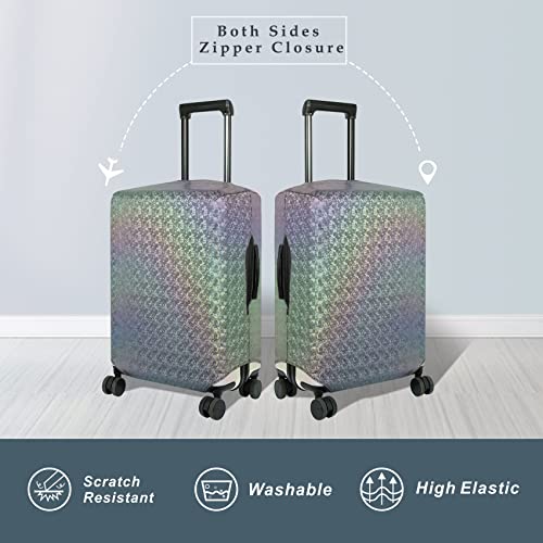 Explore Land Travel Luggage Cover Suitcase Protector Fits 18-22 Inch Luggage (Reflective Metallic, S)