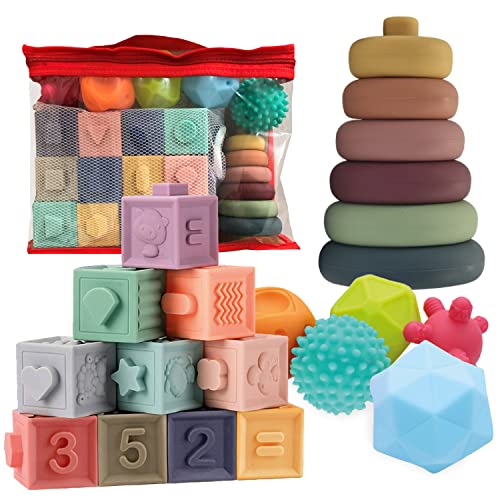 Naturals Infinity Montessori Toys for Babies | 3 in 1 Soft Baby Toys Set | Baby Toys 6 to 12 Months | Sensory Toys for Toddlers 1-3 | Toys for Babies 0-6 Months | Learning Toys