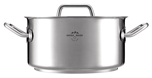 KUHN RIKON Cooking Pot Set Montreux 1,5L/3L/6L, 16 cm/1.5 Litre, 20 cm/3 Litre & 24 cm/6 Litre, Silver