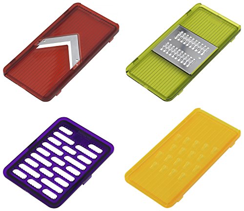 KUHN RIKON Mandolin & Grater Box-Mandoline and Grater, 28 x 28 x 1 cm, Transparent