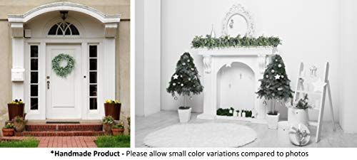 DREATIVE CO 9.2ft Eucalyptus Garland Thick - Faux Greenery Garland Leaves - Artificial Eucalyptus Vines - Eucalyptus for Wedding - Christmas Garland Home and Room Decor - Table Runner Indoor Outdoor