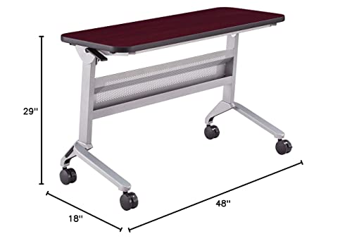 Safco Products Flip-N-Go Training Table, Regal Mahogany