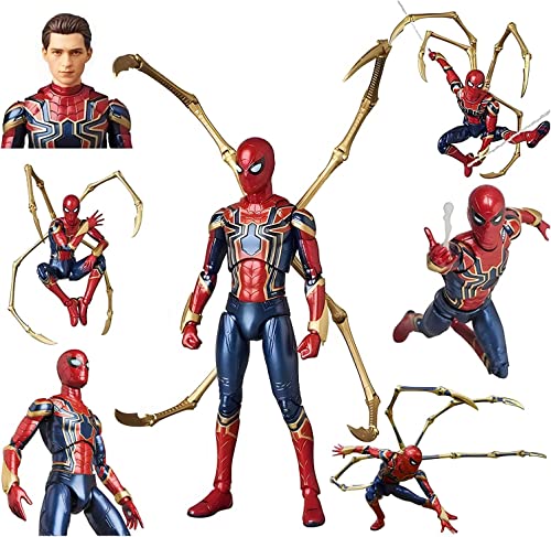 6-inch Spiderman Action Figures,Spiderman Toy,No Way Home Marvel Iron Spider Spiderman All Joints Movable Collectible Best Gift for Kids PVC Action Figures Assembling Toys