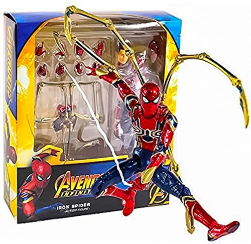 6-inch Spiderman Action Figures,Spiderman Toy,No Way Home Marvel Iron Spider Spiderman All Joints Movable Collectible Best Gift for Kids PVC Action Figures Assembling Toys