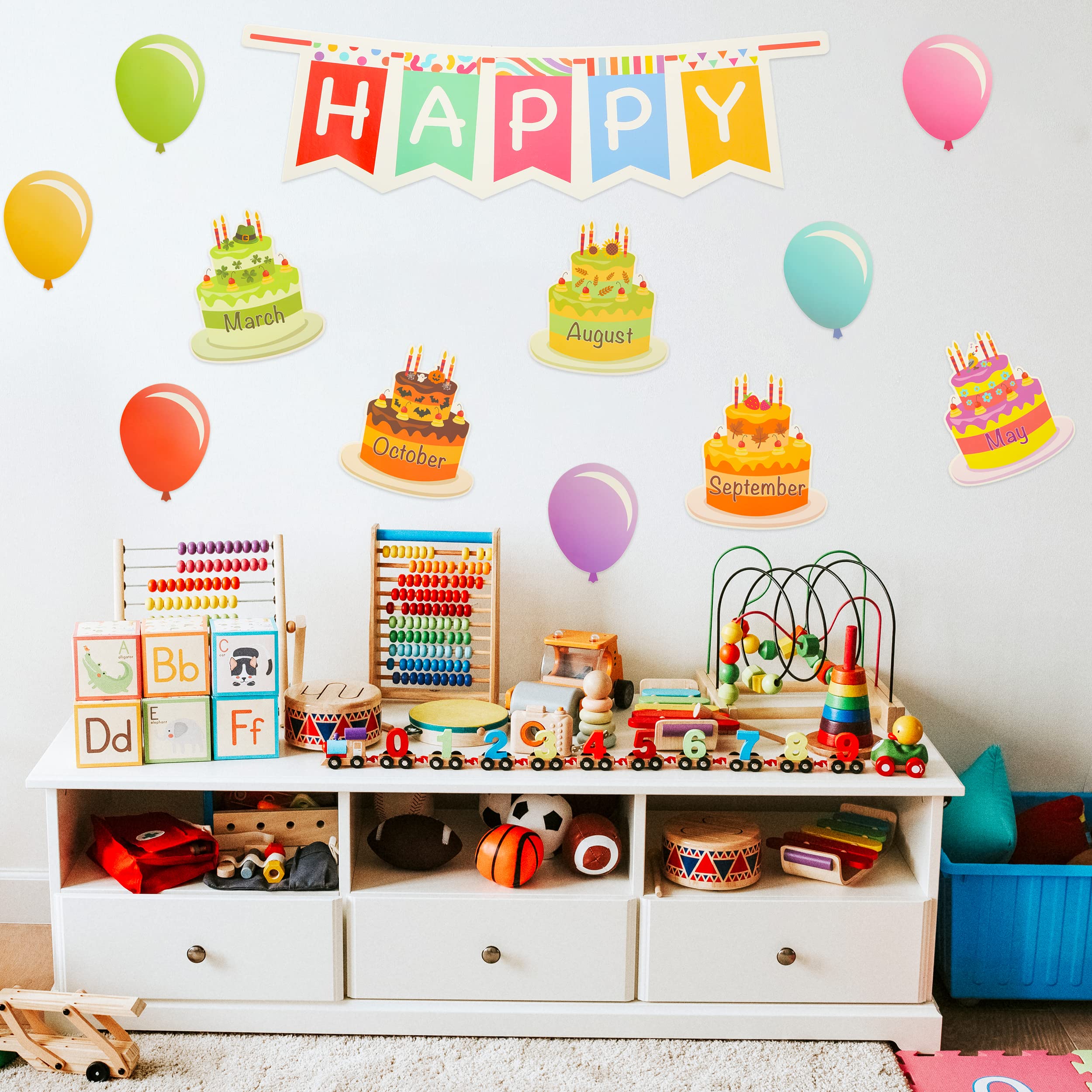 Mr. Pen- Happy Birthday Bulletin Board Set, 20 pcs, Bulletin Board Decorations, Birthday Board Classroom, Birthday Bulletin Board Decorations, Classroom Birthday, Classroom Decorations, Birthday Board