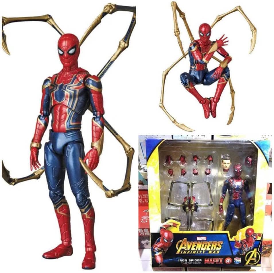 6-inch Spiderman Action Figures,Spiderman Toy,No Way Home Marvel Iron Spider Spiderman All Joints Movable Collectible Best Gift for Kids PVC Action Figures Assembling Toys