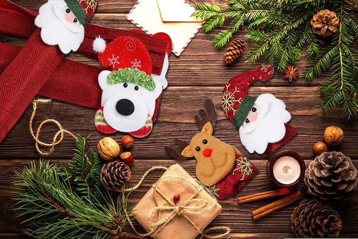 Christmas Fridge Handle Covers Santa Refrigerator Door Handle Cover Kitchen Appliance Oven Door Handle Xmas Decor for Christmas Decorations Red