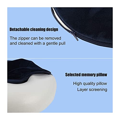 HHWKSJ Seat Cushion for Office Chair – Memory Foam Tailbone Pillow Pad for Sitting, Computer, Desk, Chair, Car– Contoured Posture Corrector for Sciatica, Coccyx Back Pain Relief