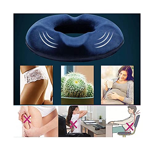 HHWKSJ Seat Cushion for Office Chair – Memory Foam Tailbone Pillow Pad for Sitting, Computer, Desk, Chair, Car– Contoured Posture Corrector for Sciatica, Coccyx Back Pain Relief