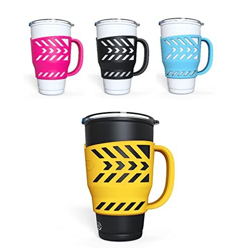 Gangster Armor Grip for your 30 oz tumbler Yeti handle RTIC Beast Simple Corkcicle Tumbler handle (Yellow)