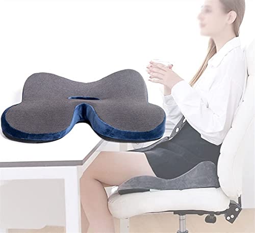 BUZZNN Seat Cushion, Memory Foam Office Chair Cushion, Coccyx Cushion for Sciatica - Ergonomic, Perfect for Home, Office and Car
