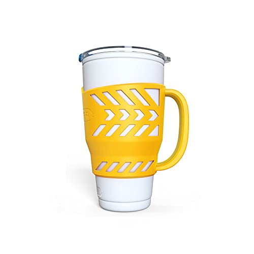 Gangster Armor Grip for your 30 oz tumbler Yeti handle RTIC Beast Simple Corkcicle Tumbler handle (Yellow)