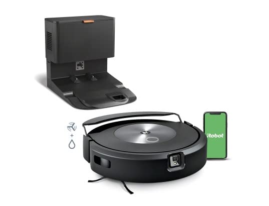iRobot Roomba Combo j7+ Self-Emptying Robot Vacuum & Mop - Automatically Vacuums and Mops, Fully Retractable Mop pad, Identifies & Avoids Obstacles, Smart Mapping, Works with Alexa, Ideal for Pets