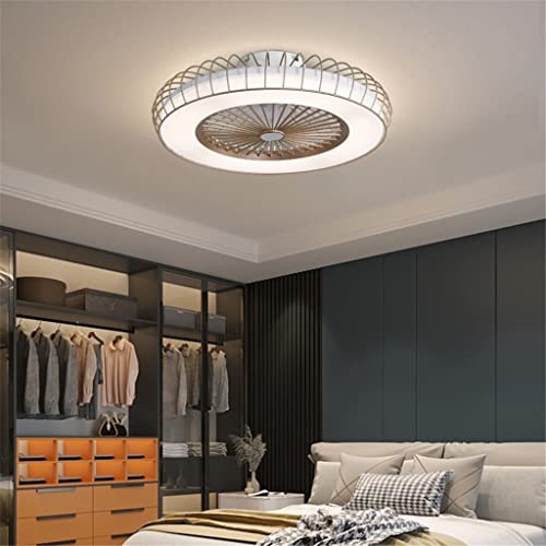 SHABOZ Ceiling Light lamp LED Ceiling Fan with Light App and Remote Control for Bedroom Wind Speed Adjustable Infinitely Dimming Lamp