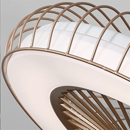 SHABOZ Ceiling Light lamp LED Ceiling Fan with Light App and Remote Control for Bedroom Wind Speed Adjustable Infinitely Dimming Lamp