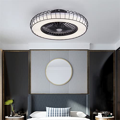 SHABOZ Ceiling Light lamp LED Ceiling Fan with Light App and Remote Control for Bedroom Wind Speed Adjustable Infinitely Dimming Lamp