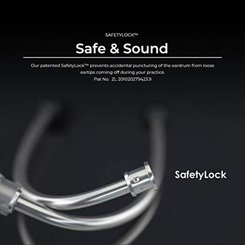 MDF Sakura MD One Epoch Lightweight Titanium Stethoscope, Adult, Sakura Tube, Silver Chestpieces-Headset, MDF777TSA