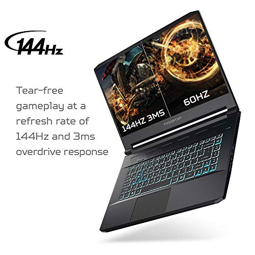 Acer Predator Triton 500 Thin & Light Gaming Laptop, Intel Core i7-8750H, GeForce RTX 2060 with 6GB, 15.6" Full HD 144Hz 3ms IPS Display, 16GB DDR4, 512GB PCIe NVMe SSD, RGB Keyboard, PT515-51-71VV