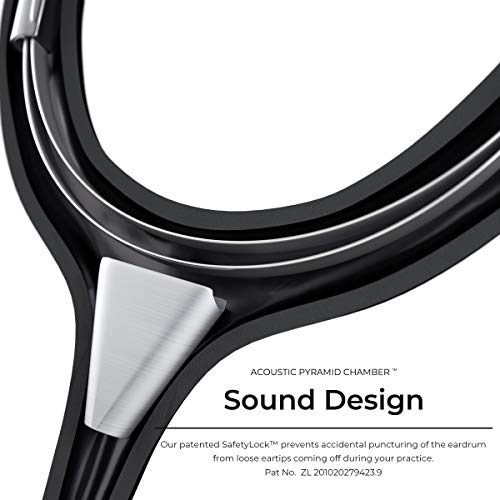 MDF Sakura MD One Epoch Lightweight Titanium Stethoscope, Adult, Sakura Tube, Silver Chestpieces-Headset, MDF777TSA
