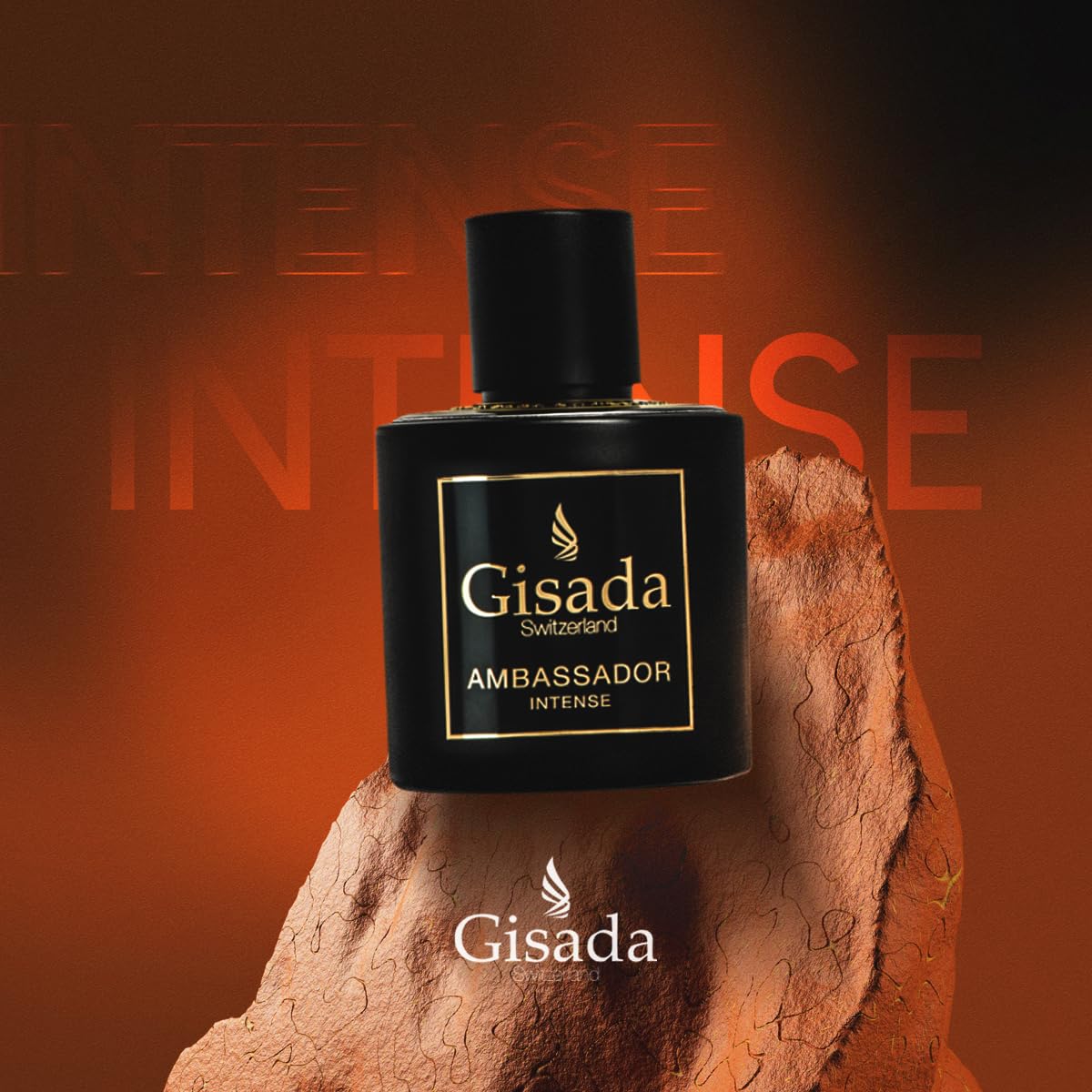 Gisada Ambassador Intense Cologne for Men - Perfume for Men with Strong, Masculine Scent & Classic Fragrance - Lasting Scent with Warm, Citrusy, Spicy, Oriental Notes - Made in Switzerland, 1.7 fl.oz.