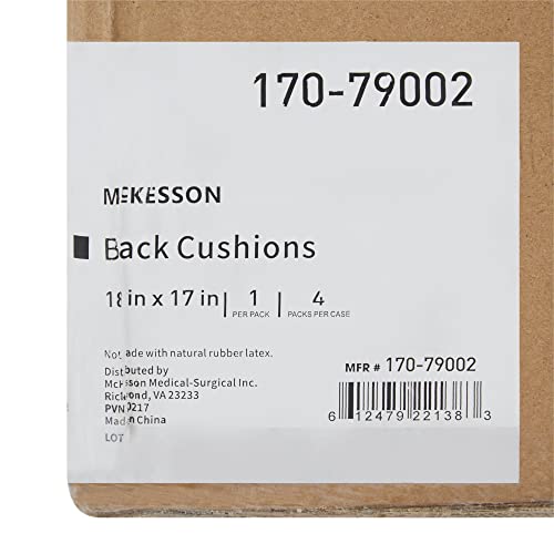 McKesson Back Support Cushion for Wheelchairs and Office Chair, Lumbar Support, Foam, 18 in x 17 in, 4 Count