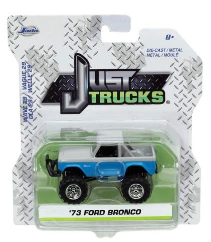 Jada Just Trucks '73 Ford Bronco, Wave 29 (1:64 Scale) Blue/Gray