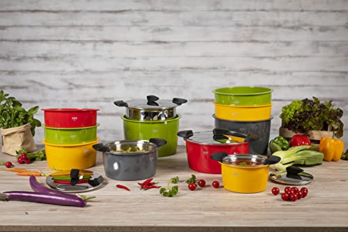 KUHN RIKON Hotpan Serving Casserole Pot, 1 Litre/14 cm, Red