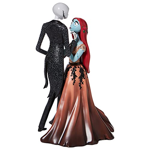 Enesco Disney Showcase Couture de Force The Nightmare Before Christmas Jack and Sally Embracing Figurine, 9.5 Inch, Multicolor