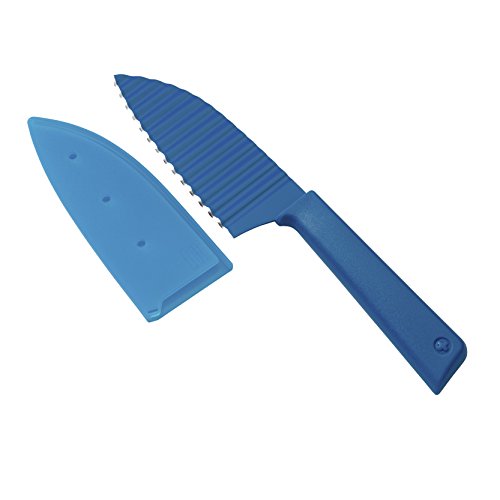 Kuhn Rikon Colori+ Krinkle Cut Garnish Knife, Blue, 1