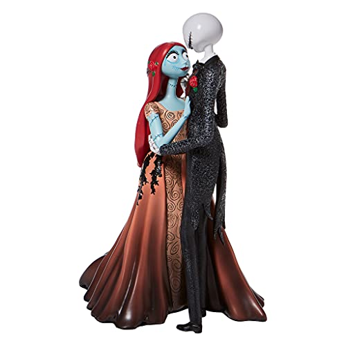 Enesco Disney Showcase Couture de Force The Nightmare Before Christmas Jack and Sally Embracing Figurine, 9.5 Inch, Multicolor