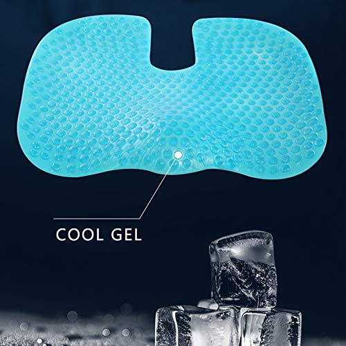 Foreate Memory Foam Seat Cushion with Gel Ergonomic Coccyx Cushion for Tailbone Hip Back Pain Relief, U Shape Chair Pads for Home Office Car Wheelchair Travel