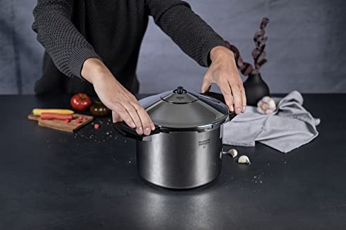 Kuhn Rikon Duromatic Inox Stainless Steel Pressure Cooker with Side Grips, Set of 2, 4 Litre and 6 Litre / 24 cm
