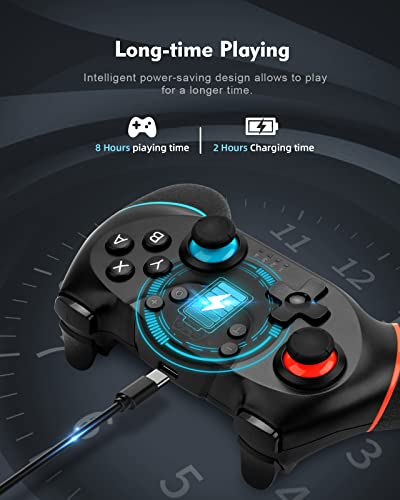 Switch Controller,Pro Controller for Switch/Switch Lite/Switch OLED,NENOTOH Switch Remote Controller Gamepad Joystick, Adjustable Turbo and Dual Vibration,Ergonomic Non-Slip