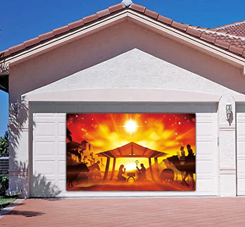 Merry Christmas Holy Nativity 6.0 x 3.6 ft Religious Backdrop for Photo Manger Scene