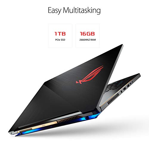 ASUS ROG Zephyrus S GX701 Gaming Laptop, 17.3โ 144Hz Pantone Validated Full HD IPS, GeForce RTX 2080, Intel Core i7-8750H CPU, 16GB DDR4, 1TB PCIe Nvme SSD Hyper Drive, Windows 10 Pro - GX701GX-XS76