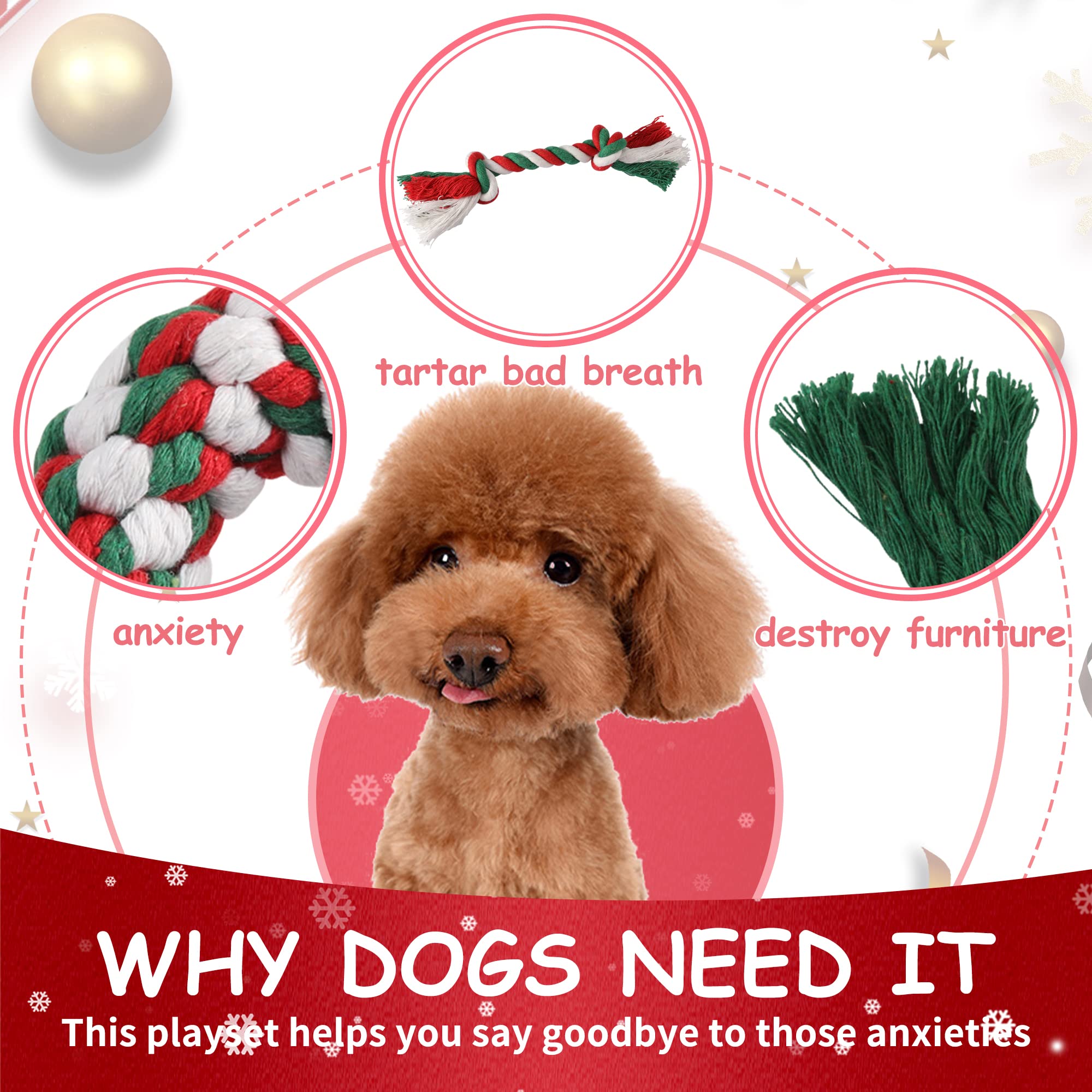 HPETHF Puppy Teething Chew Toys for Small Dog, Puppy Teething Rings Rope Cute Rubber Toy Interactive Chewers Relieve Itching Treat Ball Clean Teeth Toy 6 Pack (9 Pack)