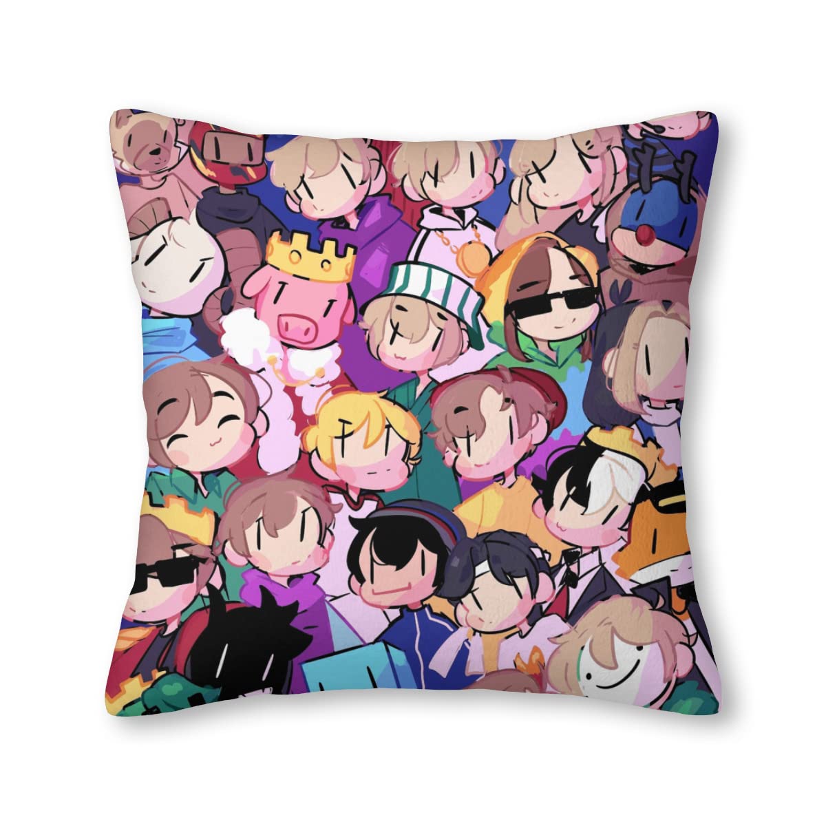 The Dream SMP Velvet Throw Pillow Covers Sofa Pillowcase Car Square Throw Pillowcases Home Decoration Game 18in*18in