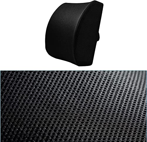 OZELS Lumbar Support Pillow, Memory Foam Back Cushion Pillow for Office Chair,Computer/Car Seat and Wheelchair with Breathable Mesh,Ergonomic Orthopedic Backrest for Back Pain Relief