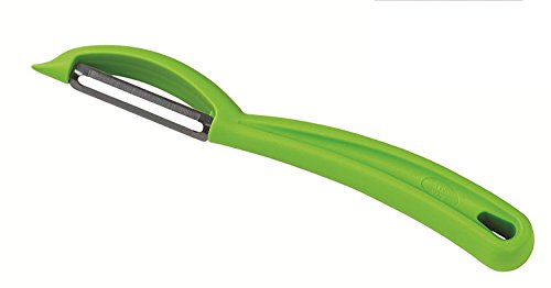 KUHN RIKON Straight/Serrated Swiss Swivel Peeler, Set of 2, Green/Red