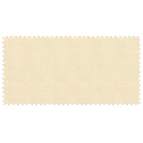 Yostrong® 18 Tiles Interlocking Puzzle Foam Baby Play Mat for Playing - EVA Babies Crawling Mat | Rubber Floor Work Out Mats for Home Gym. Beige. YOC-Jb18N