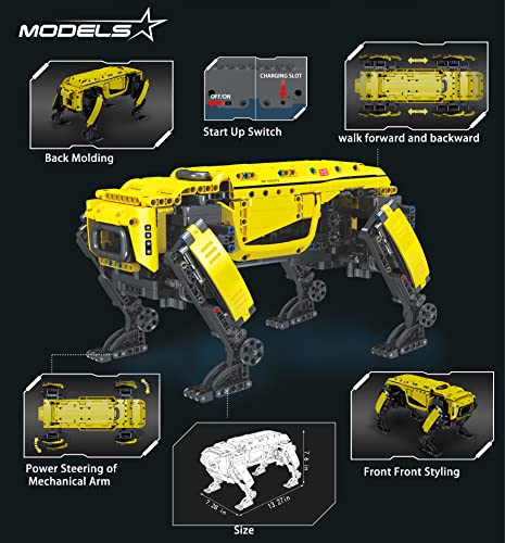 Addshiny RC & APP Control Power Robot Dog for Adults & Kids - Upgraded 2023 Version (886 PCS)