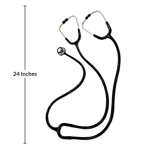 Ever Ready First Aid Deluxe Dual-Head Teaching Stethoscope for Medical Training, Nursing Students and Teachers β Black