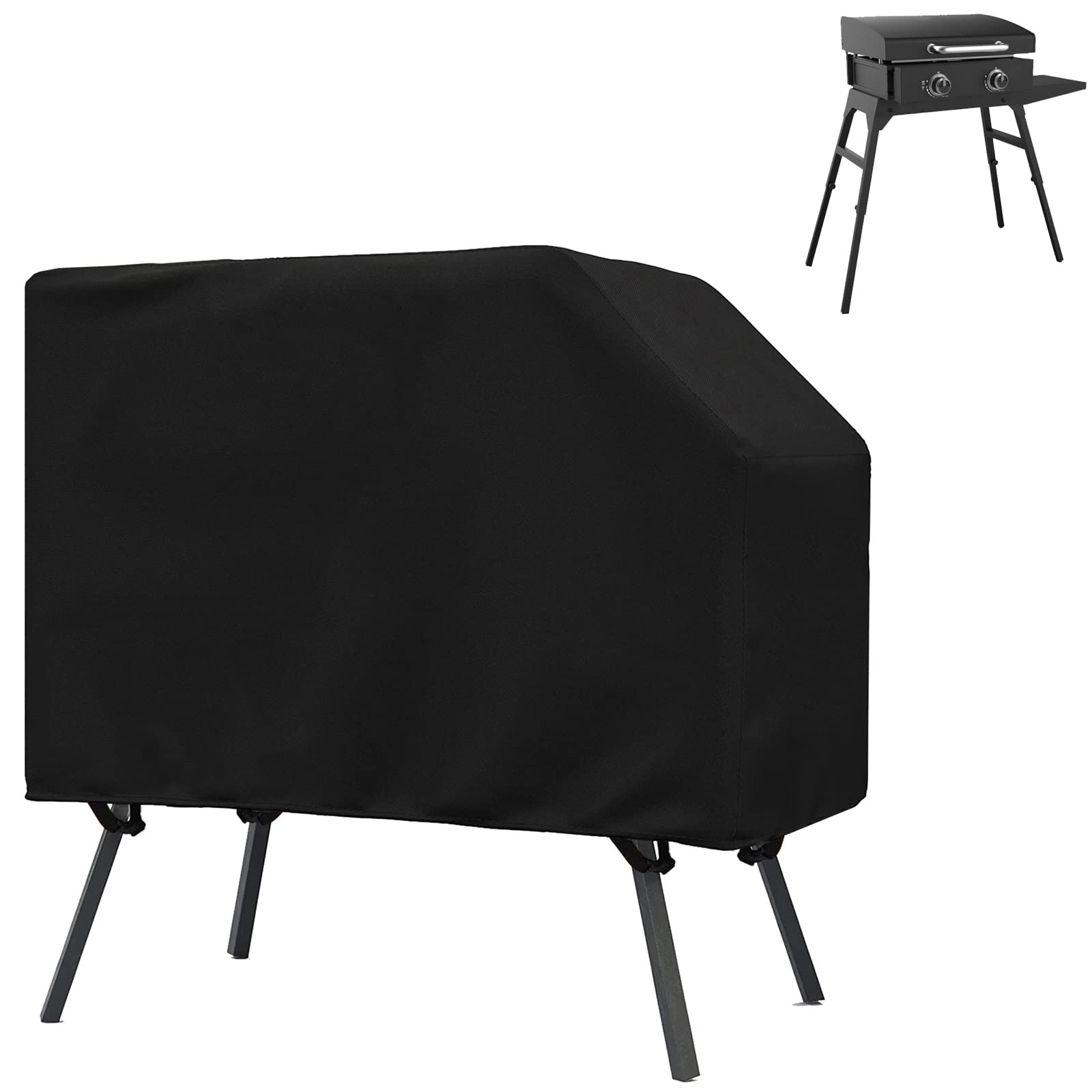 WOMACO Griddle Cover for Blackstone 17 & 22 inch Griddle with Hood Lid and Stand, Outdoor Waterproof 17 22 Grill Cover (Griddle Cover (with Hood & Stand))