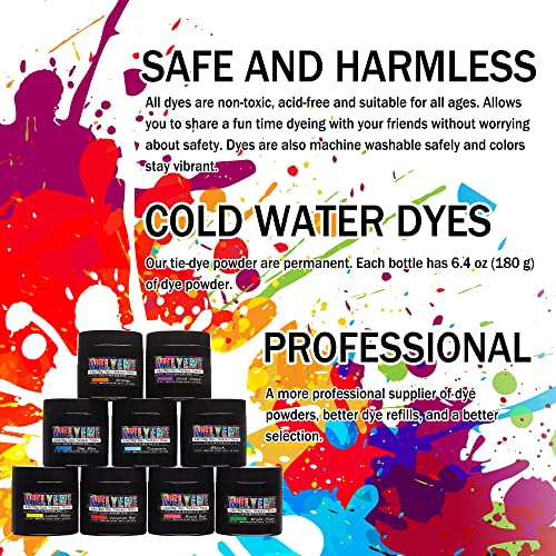 WELYEME Cold Water Dye, Tie Dye Powder, Fabric Dye Powder for Clothes (Indigo)