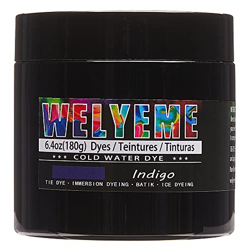 WELYEME Cold Water Dye, Tie Dye Powder, Fabric Dye Powder for Clothes (Indigo)